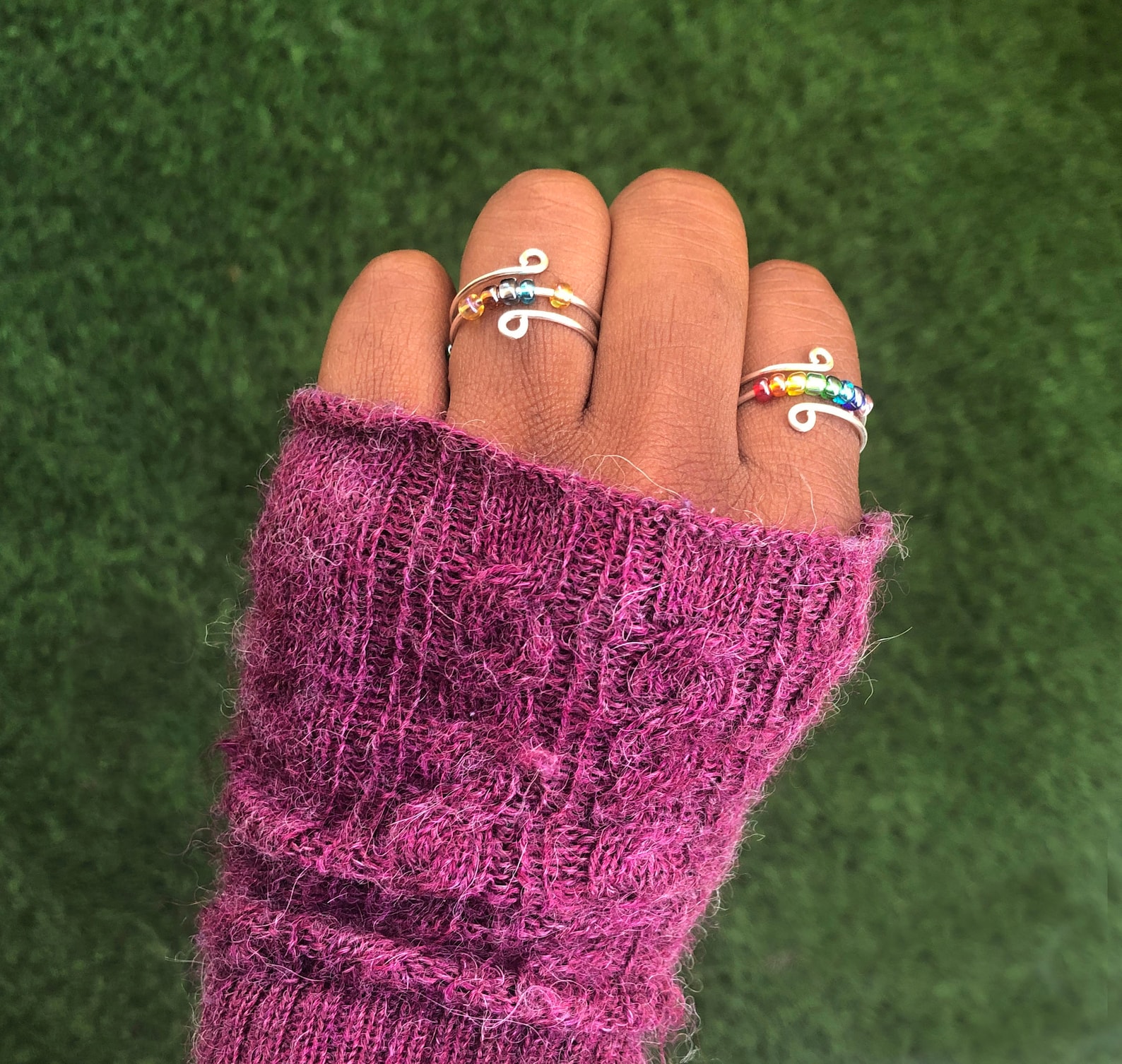 Fidget Ring Set of 2 Anxiety Rings Worry Rings Spinner - Etsy