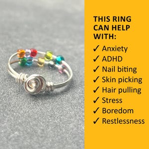Fidget Ring Kids, Anxiety Relief Children, Rainbow Colors - Etsy