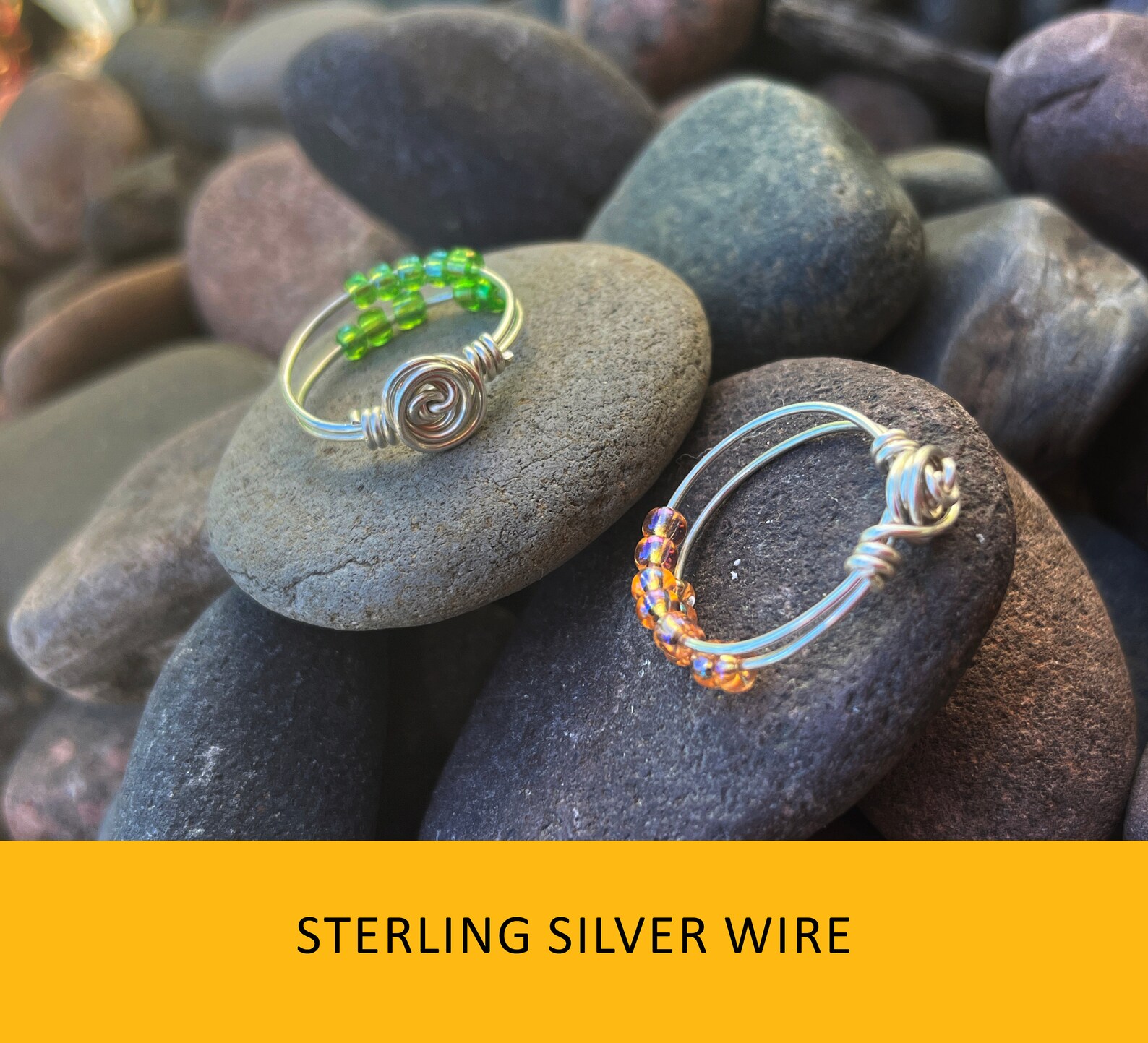 Flower Fidget Ring Sterling Silver Anxiety Rings Worry - Etsy