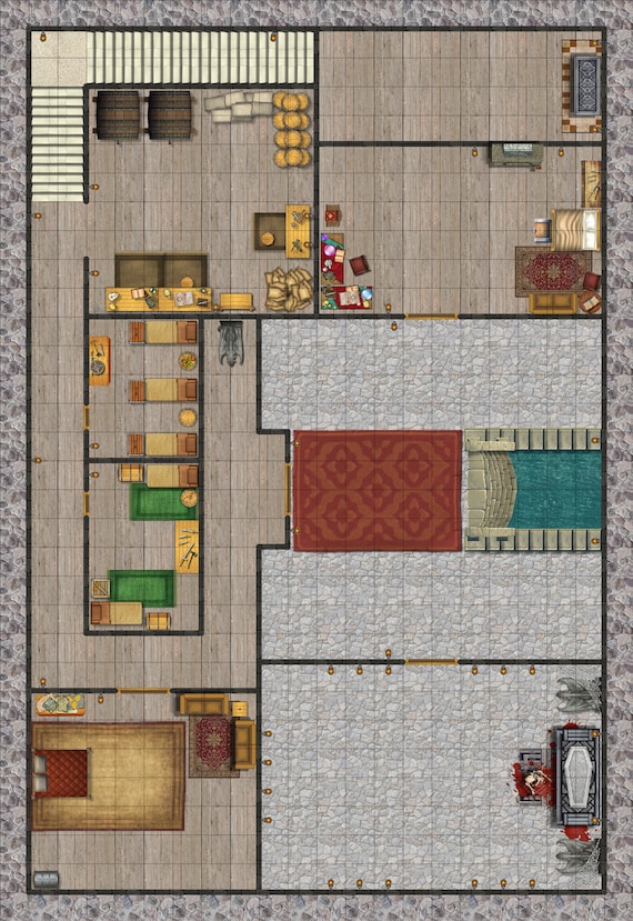 RPG Map of Keep Basement - Etsy