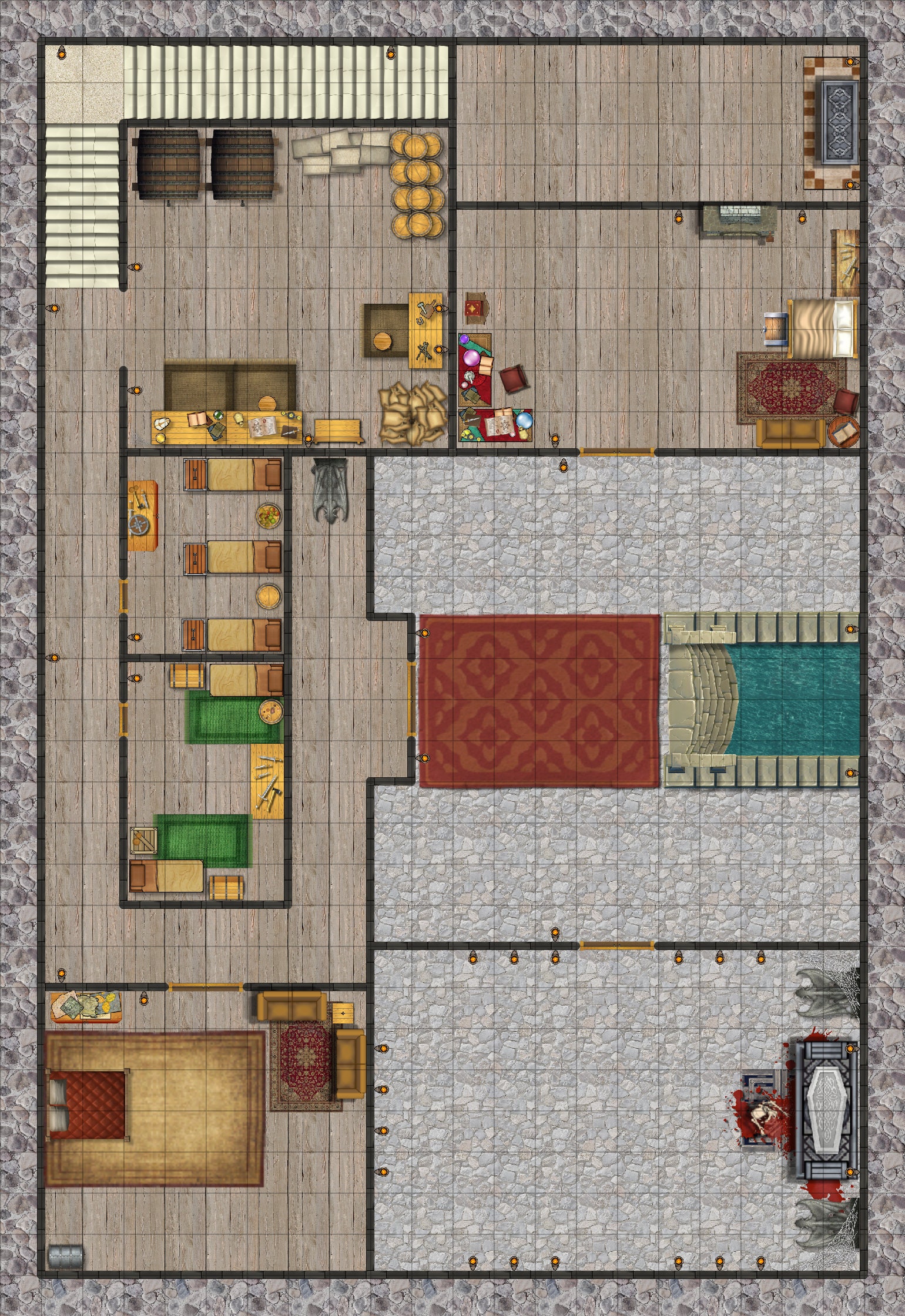 RPG Map of Keep Basement - Etsy