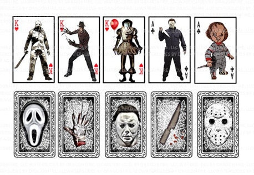 Horror Playing Cards Full House Digital Download - Etsy