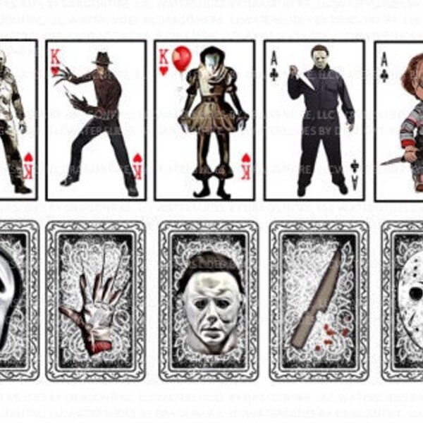 Horror Playing Cards - Etsy