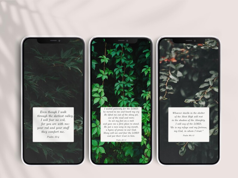 Calming iPhone Wallpaper Bundle Scripture Verses for Anxiety Phone Lock ...