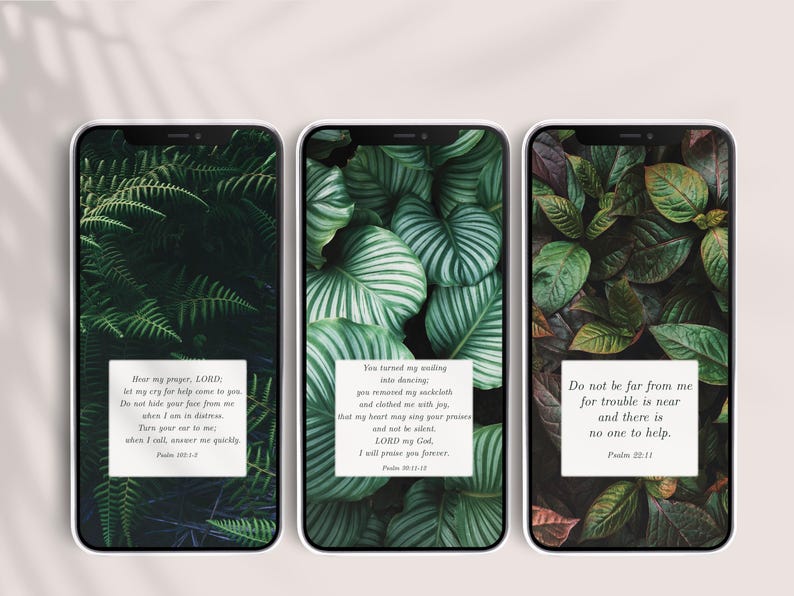 Calming iPhone Wallpaper Bundle Scripture Verses for Anxiety Phone Lock ...