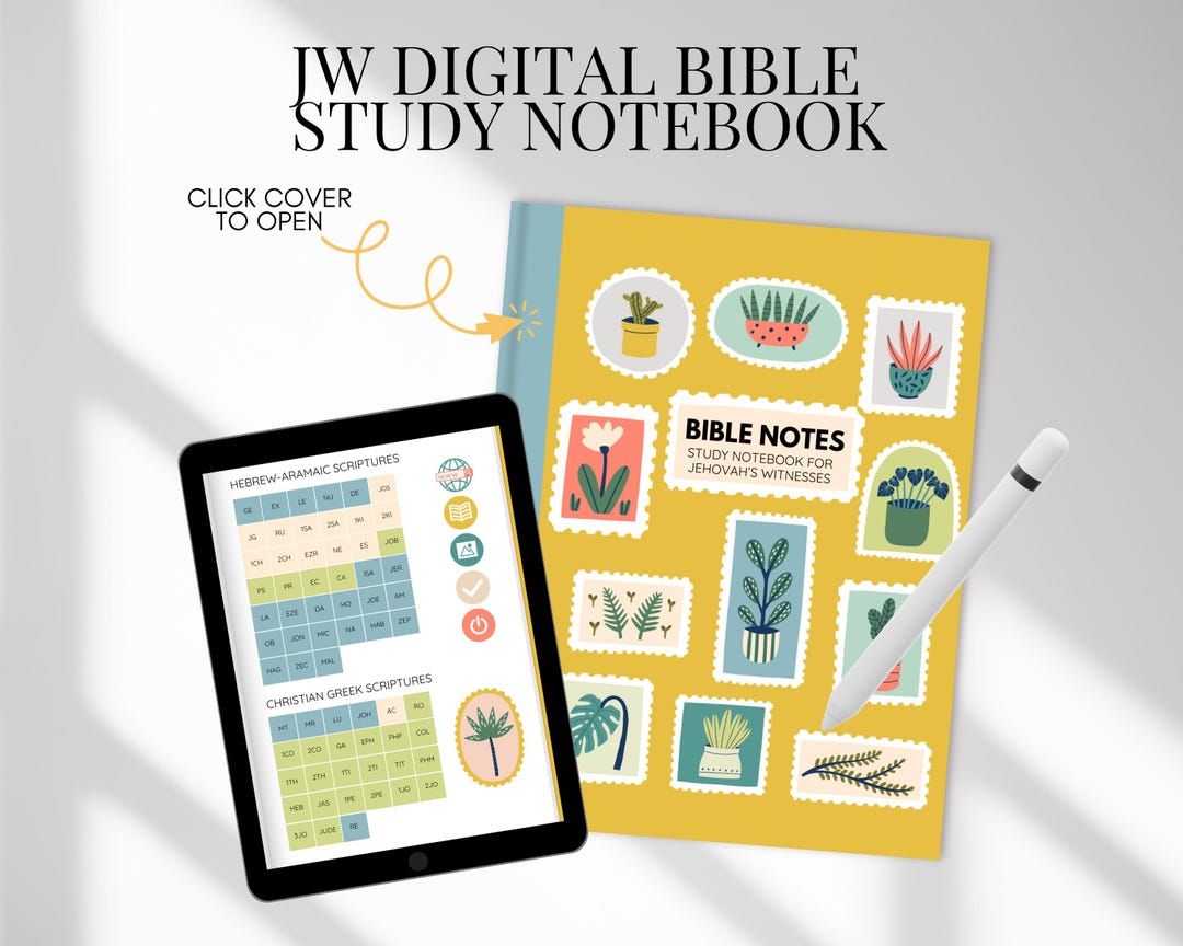JW Bible Study Notebook: Floral Theme, Goodnotes Annotation (PDF ...