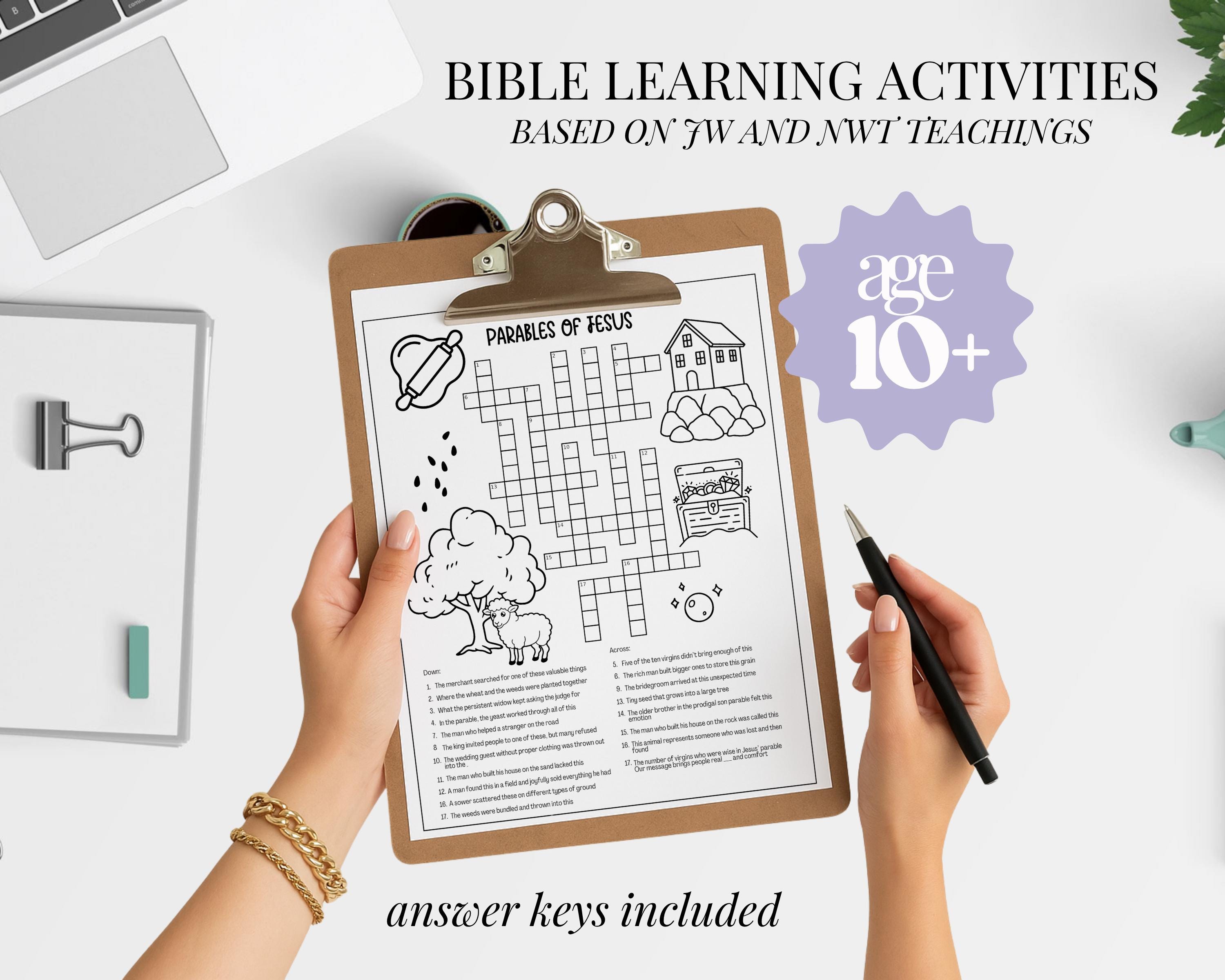 JW Printable Bible Crossword Puzzles - Etsy