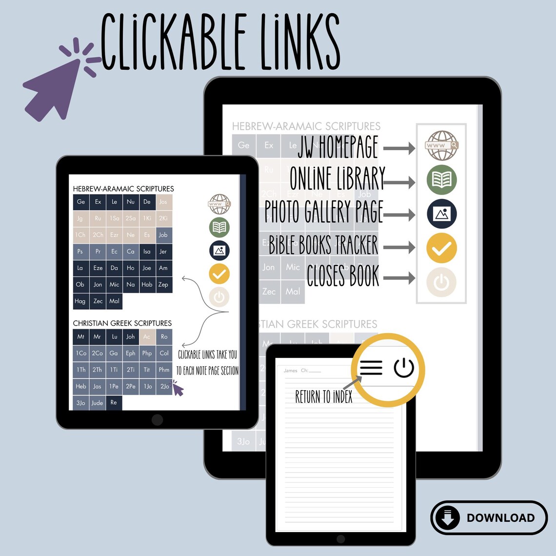 JW DIGITAL BIBLE Study Notebook for Goodnotes Jw Digital Download ...