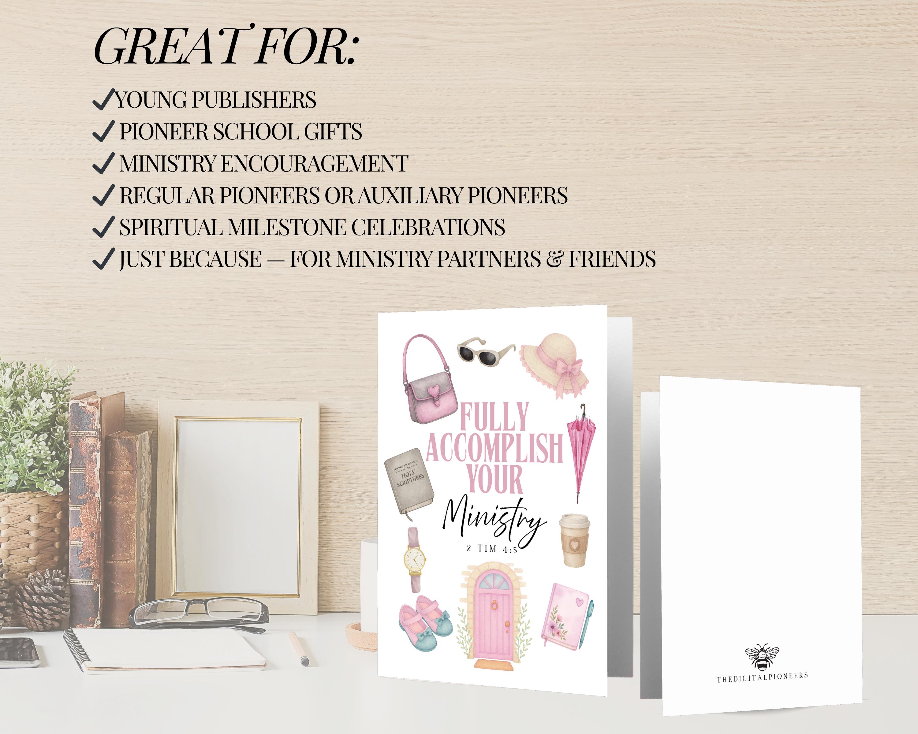JW Printable Greeting Card Fully Accomplish Your Ministry Pioneer and ...
