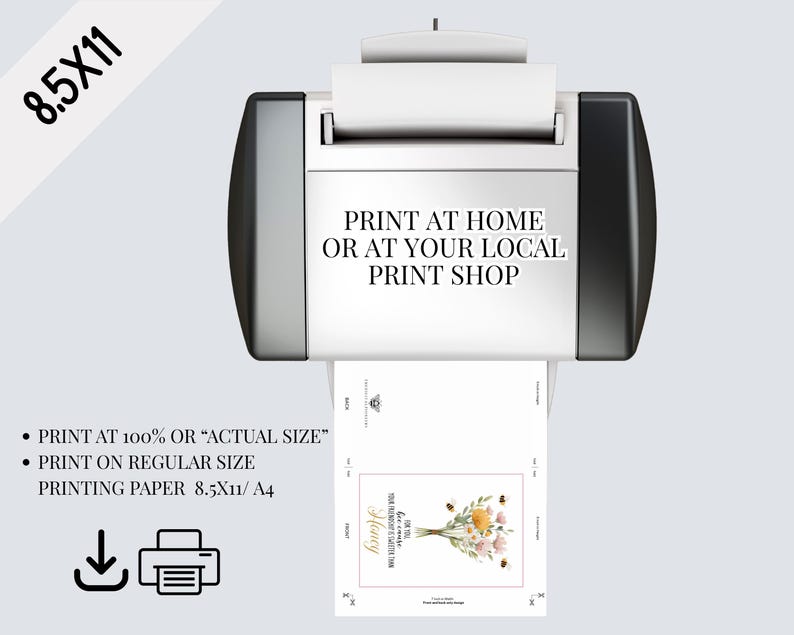 JW Printable Busy Bee Greeting Card Set Instant Download - Etsy