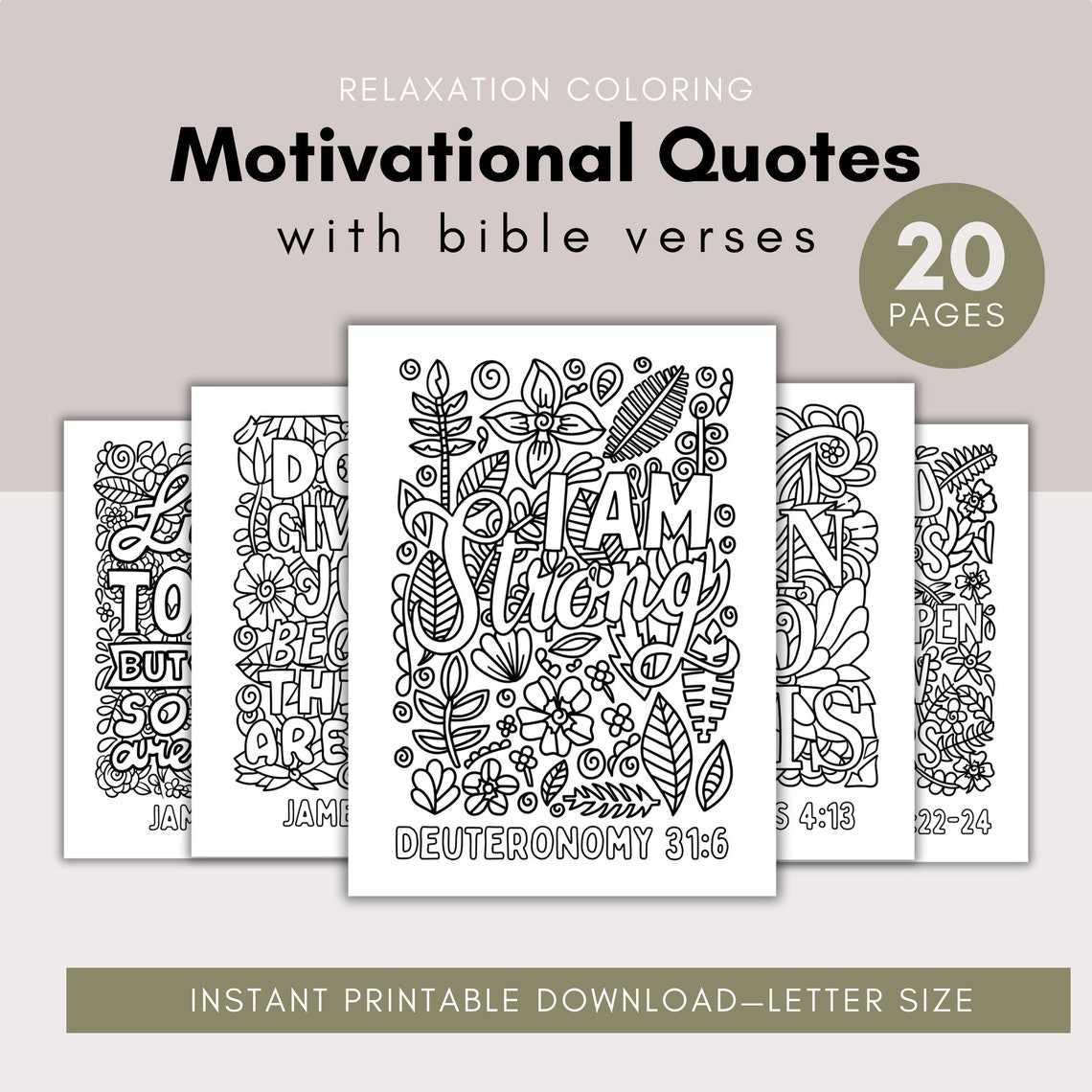MOTIVATIONAL QUOTES With Bible Verses Coloring Pages JW Printable ...