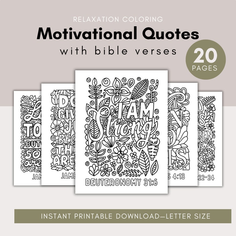 MOTIVATIONAL QUOTES With Bible Verses Coloring Pages JW Printable ...