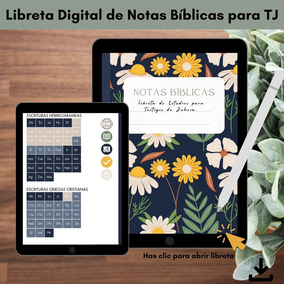 Libreta Digital De Apuntes Bíblicos Para Testigos De Jehová JW TJ ...