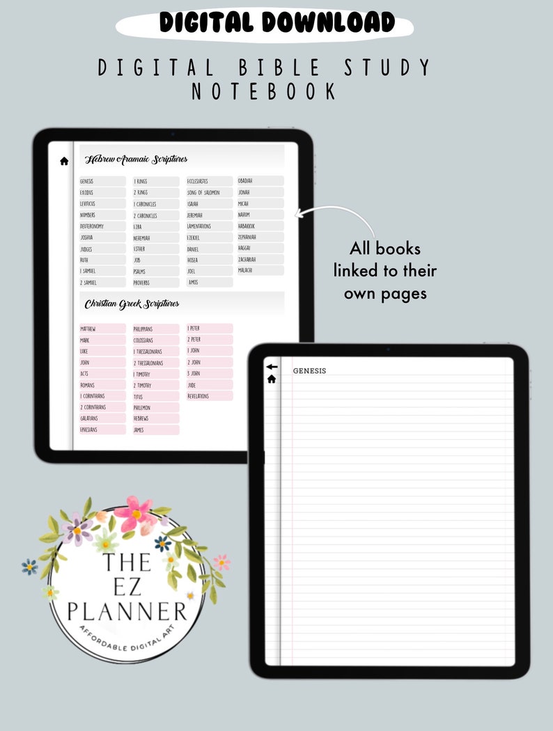 JW Digital Study Notebook Light Pink Theme Goodnotes - Etsy