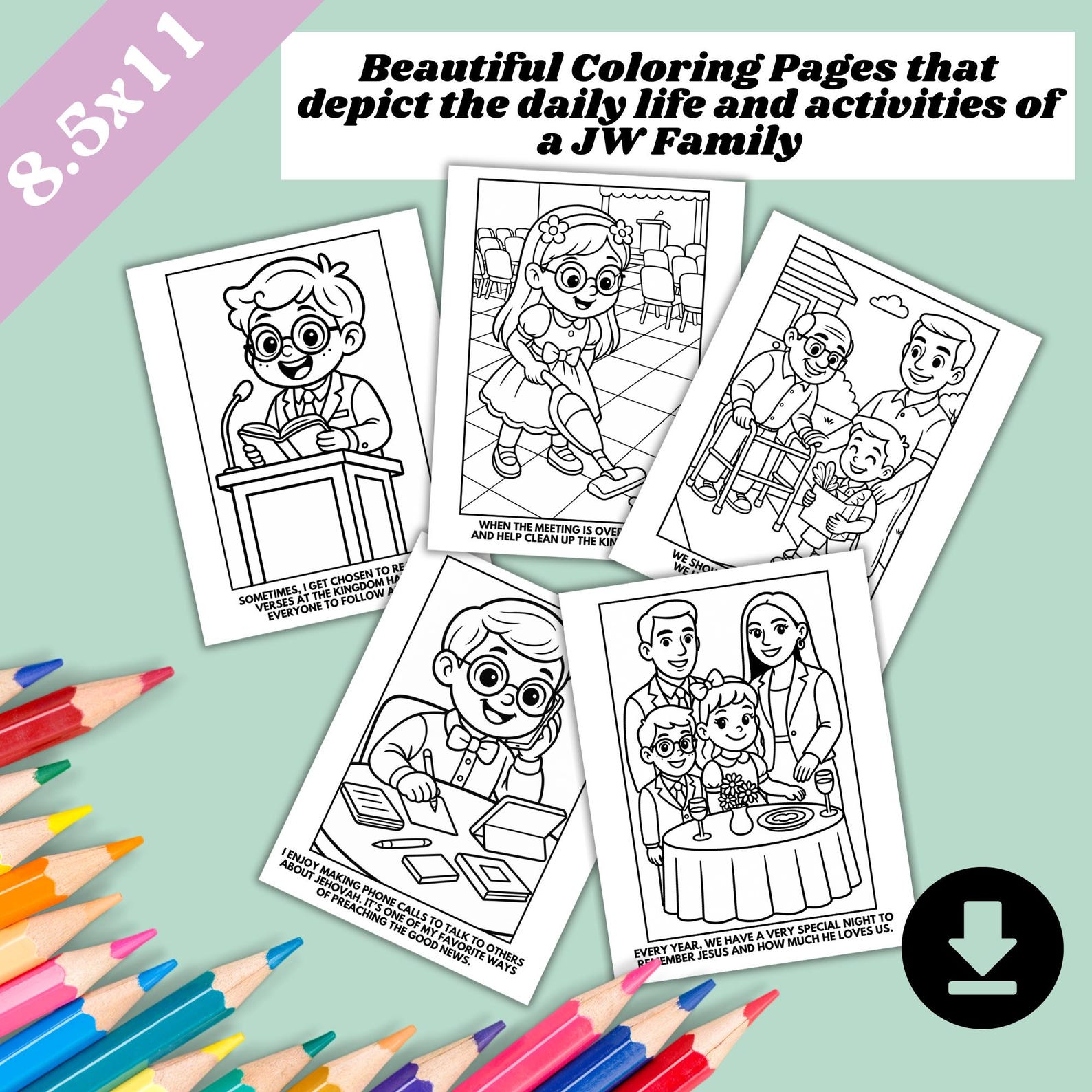 JW Coloring Pages, Life and Ministry, Printable Family Worship, JW ...