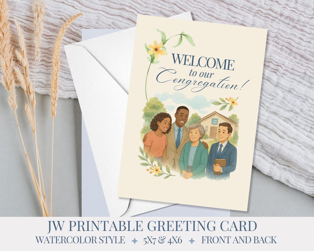JW Greeting Cards Printable Welcome to Our Congregation JW Gifts - Etsy