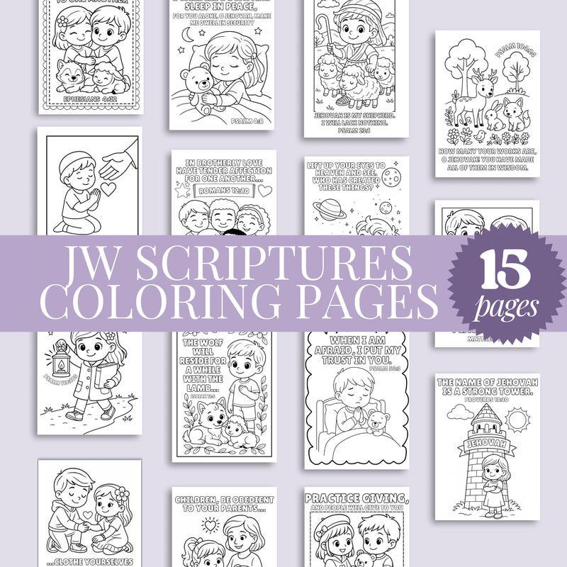 Coloring Scriptures Jw - Etsy UK
