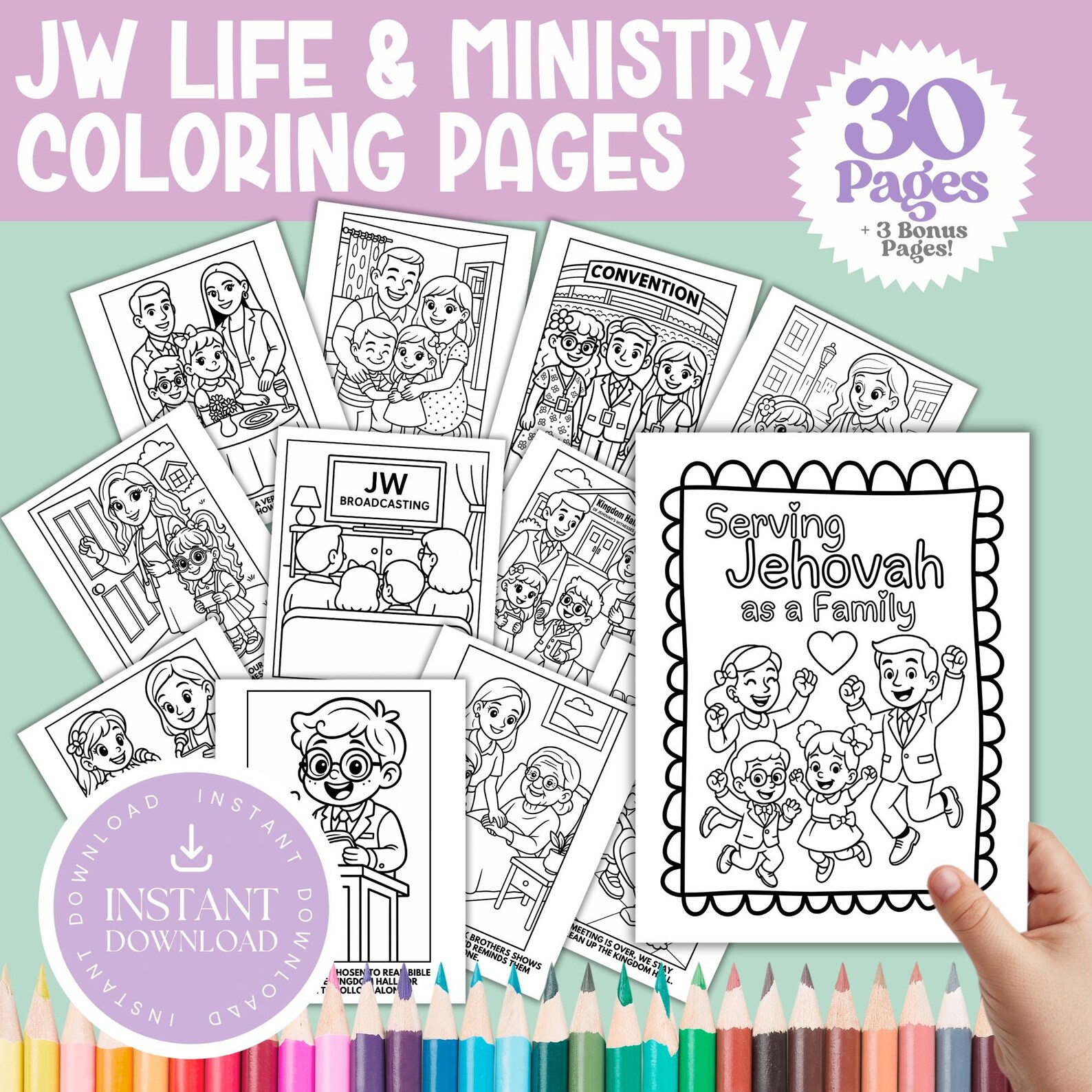 JW Coloring Pages, Life and Ministry, Printable Family Worship, JW ...