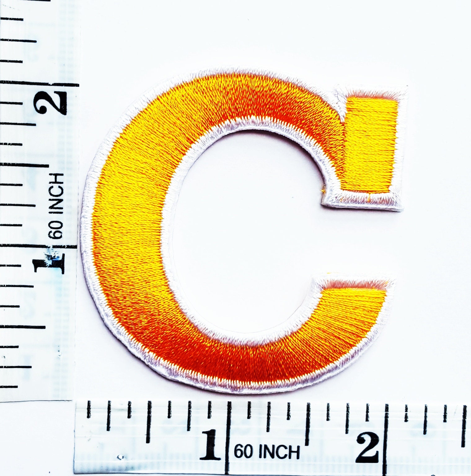 Gold Alphabet Letter C Patches Appliques Hat Cap Polo Backpack Clothing ...