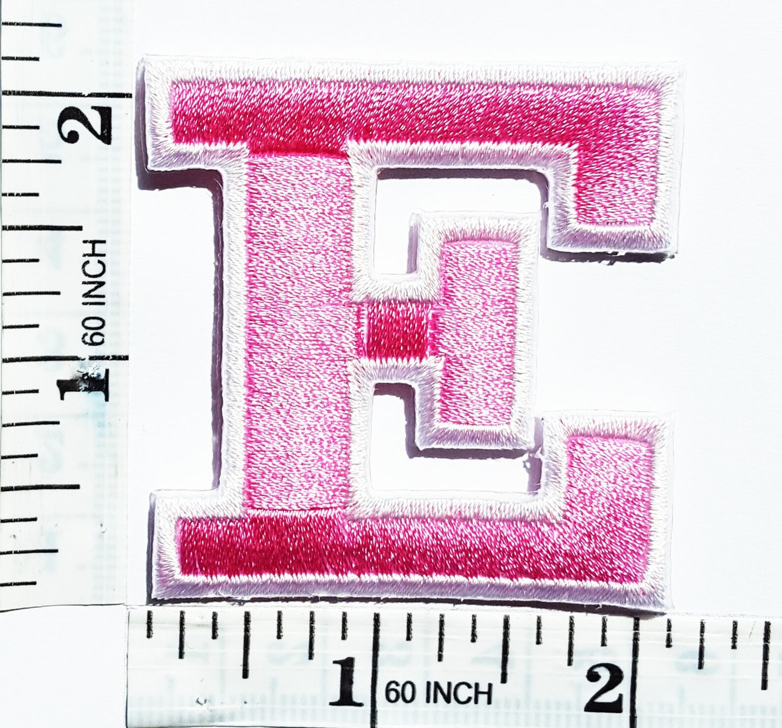 Pink Alphabet Letter E Patches Appliques Hat Cap Polo Backpack | Etsy