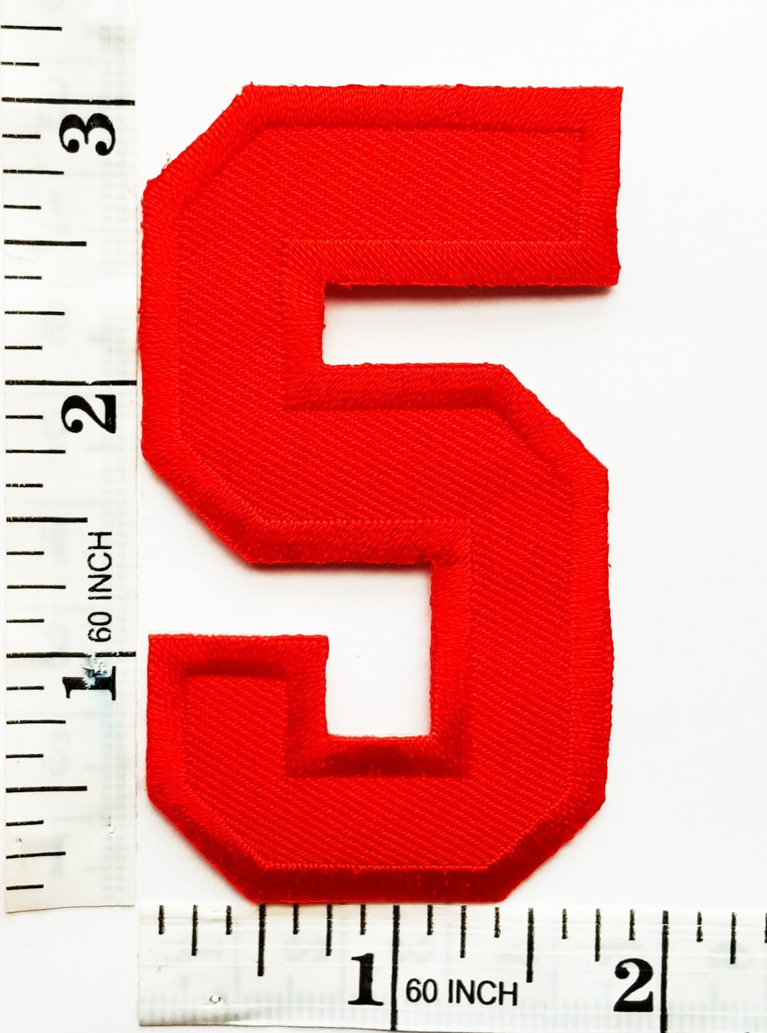 Number 5 Patches Red Number 0-9 Patches Appliques Hat Cap Polo Backpack ...