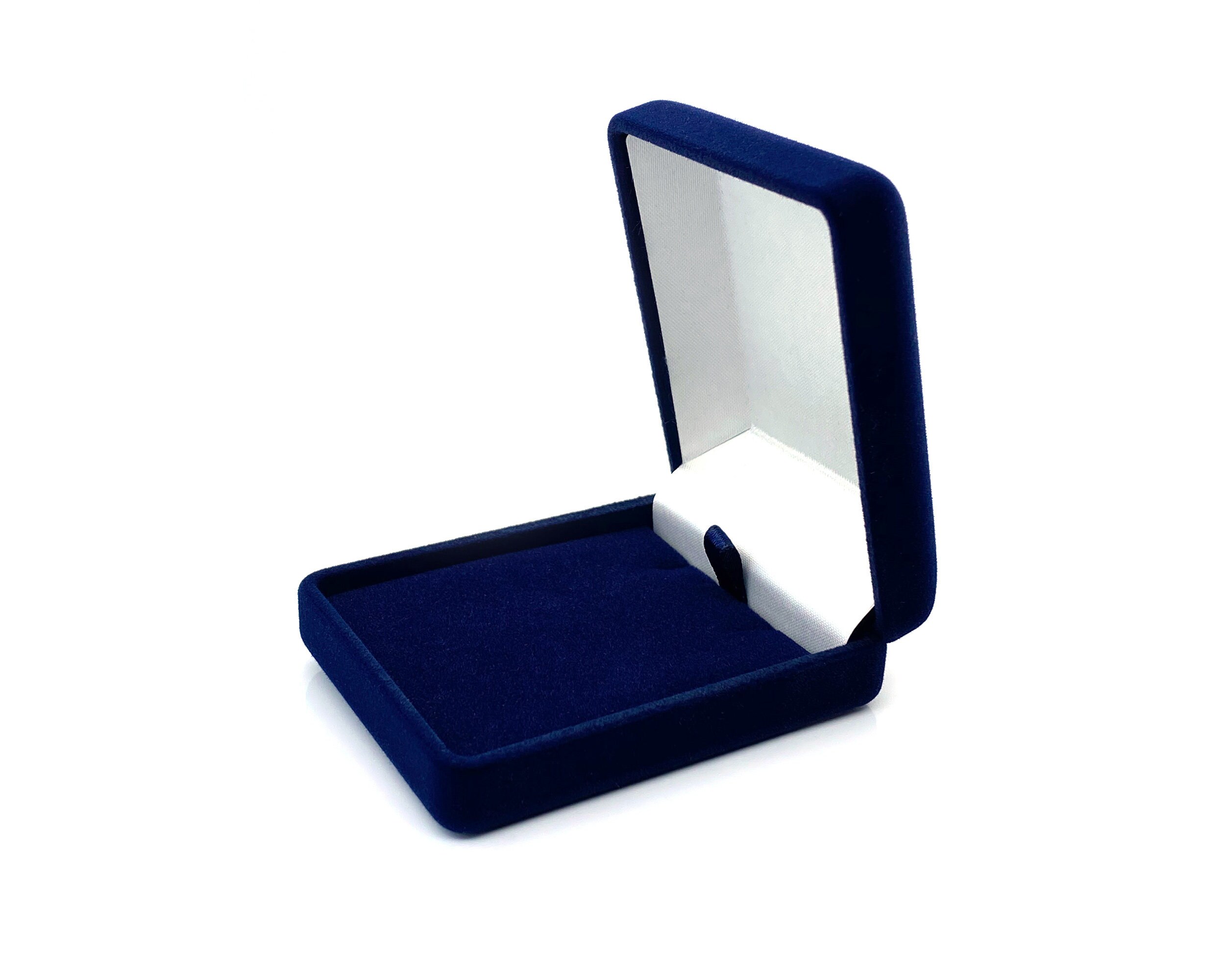 Medium Velour Pin Box, Velvet Navy Blue Gift Box, Lapel Pin ...