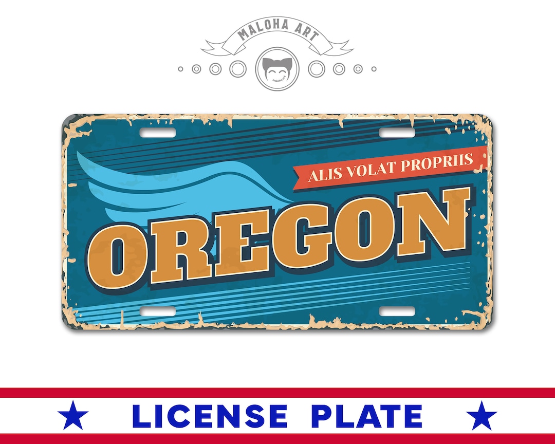 Oregon State License Plate Number, Sublimation Car Tag, Front Plate for ...