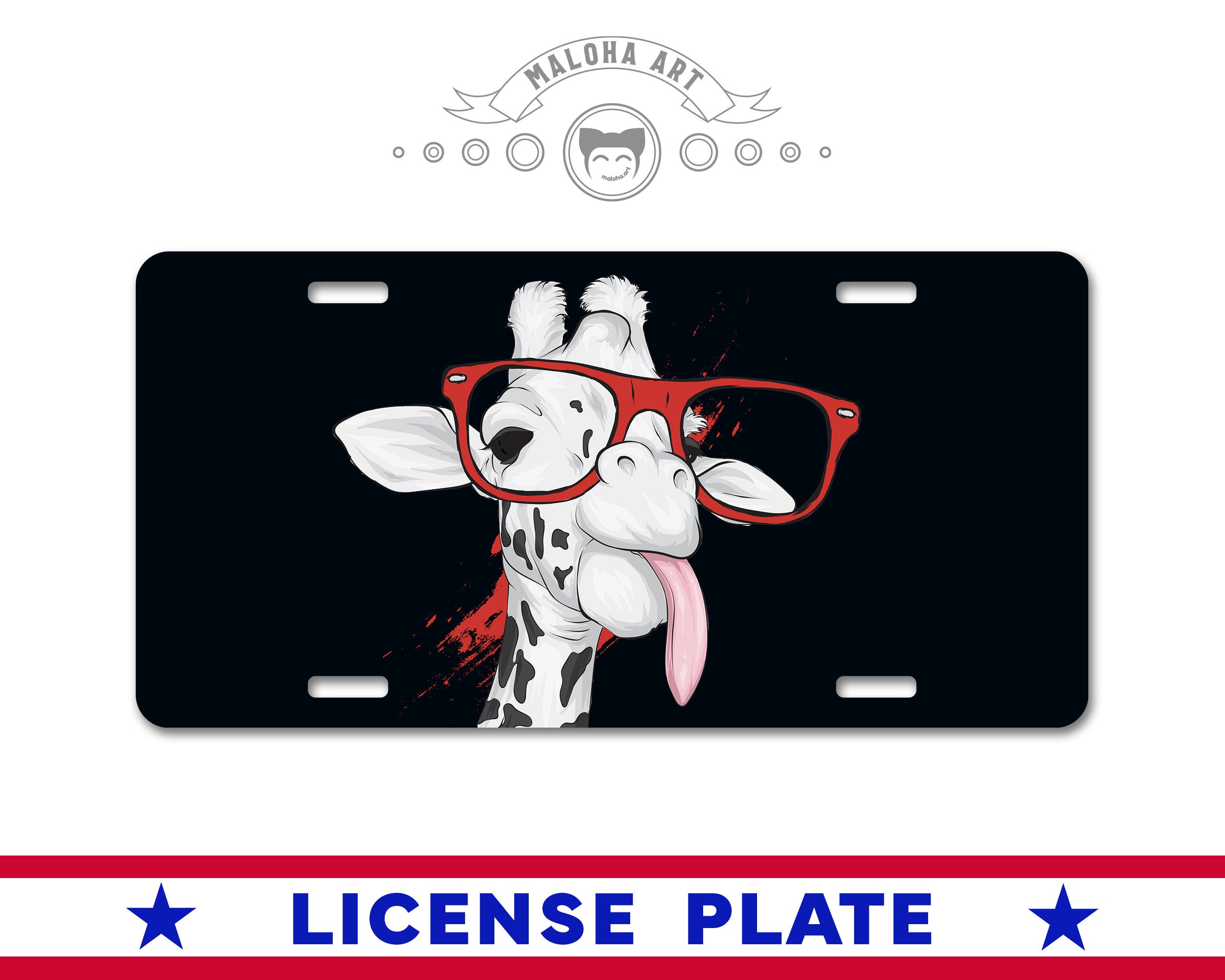 Giraffe License Plate Number, Sublimation Car Tag, Front Plate for ...