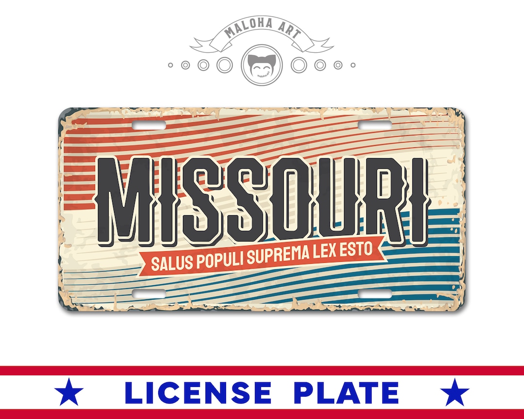Missouri State License Plate: Sublimation Car Tag, USA Patriot Gift - Etsy