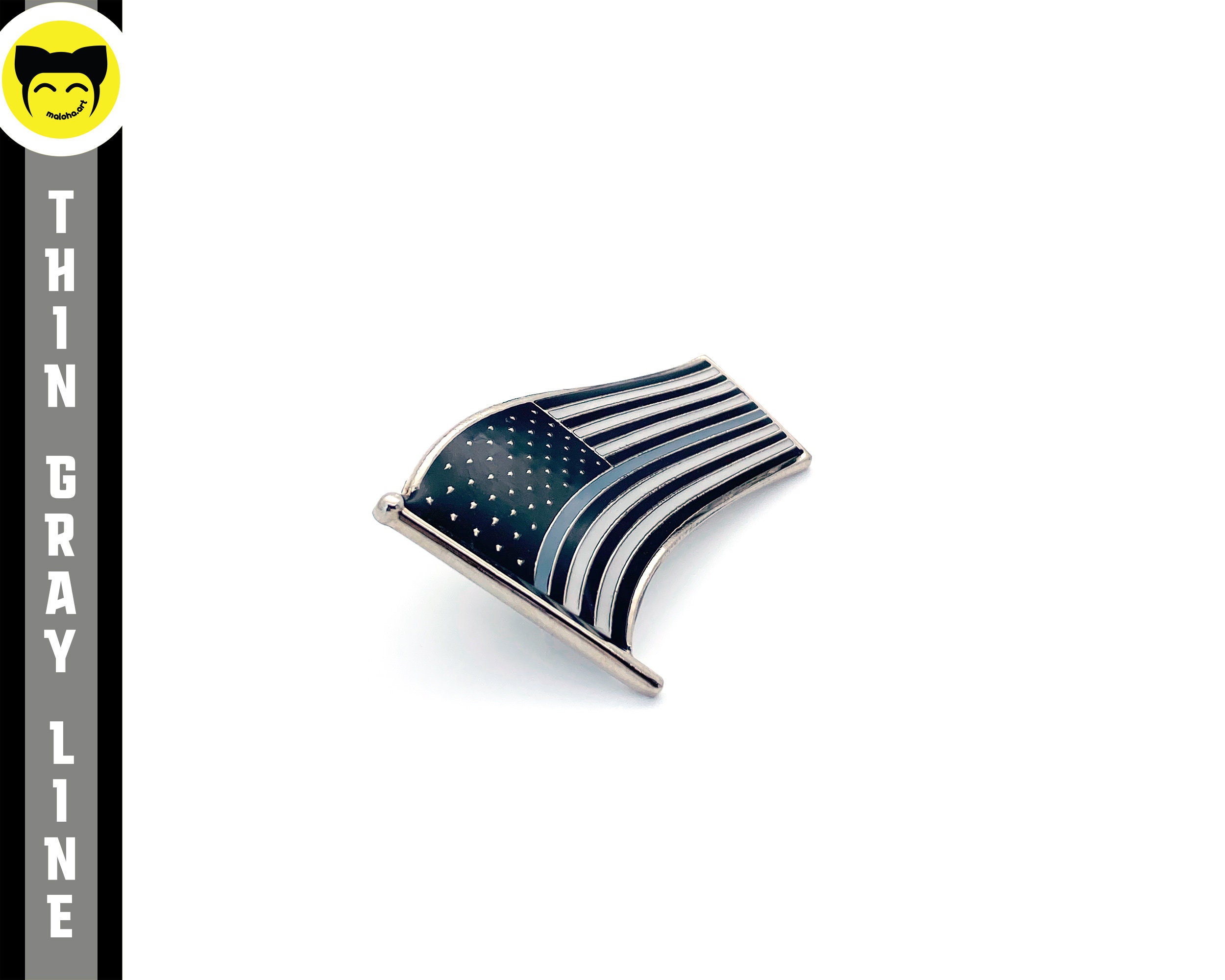 Thin Grey Line Flag Lapel Pin: Corrections Officer Gift - Etsy