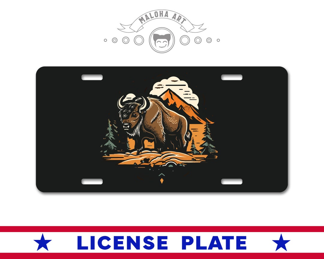 Wild Buffalo License Plate: Sublimation Car Tag, Nature Gift - Etsy