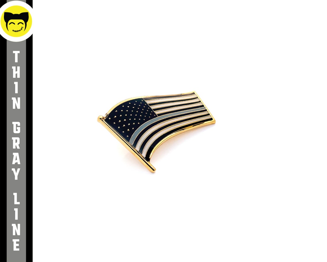 Thin Grey Line Flag Lapel Pin: Corrections Officer Gift - Etsy