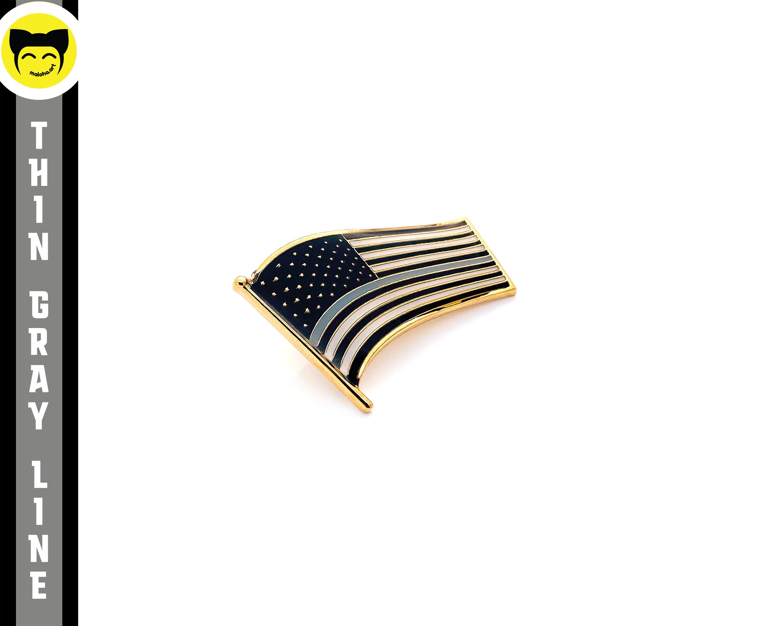 Thin Grey Line Flag Lapel Pin: Corrections Officer Gift - Etsy