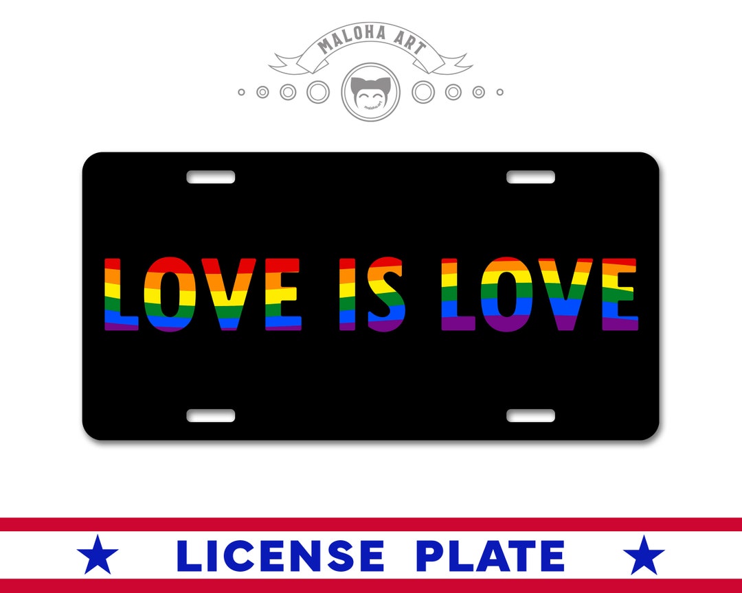 Love is Love License Plate Number, Sublimation Car Tag, Front Plate for ...