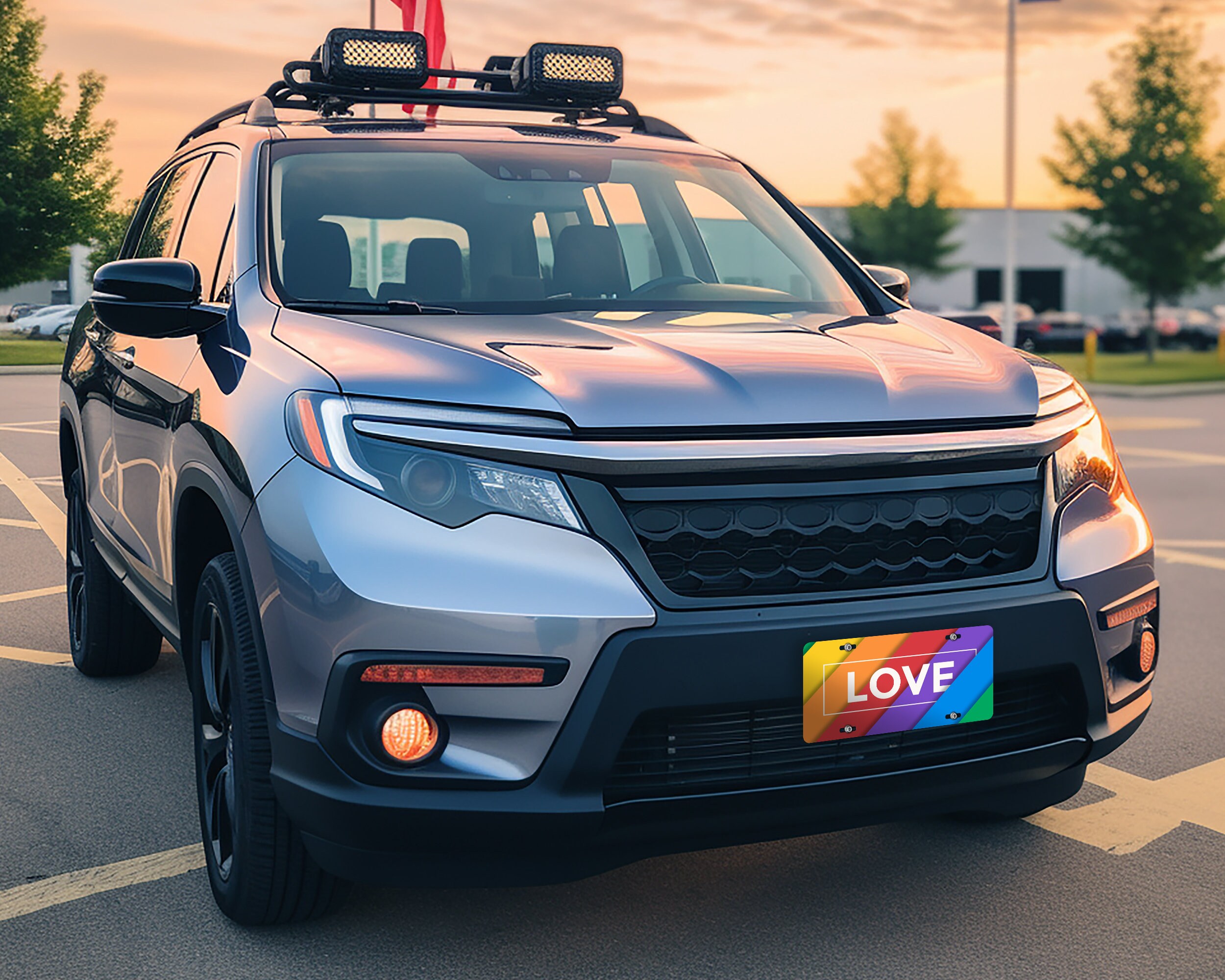 Rainbow Love License Plate Number, Sublimation Car Tag, Front Plate for ...