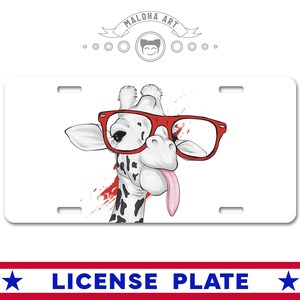 Giraffe License Plate Number, Sublimation Car Tag, Front Plate for ...