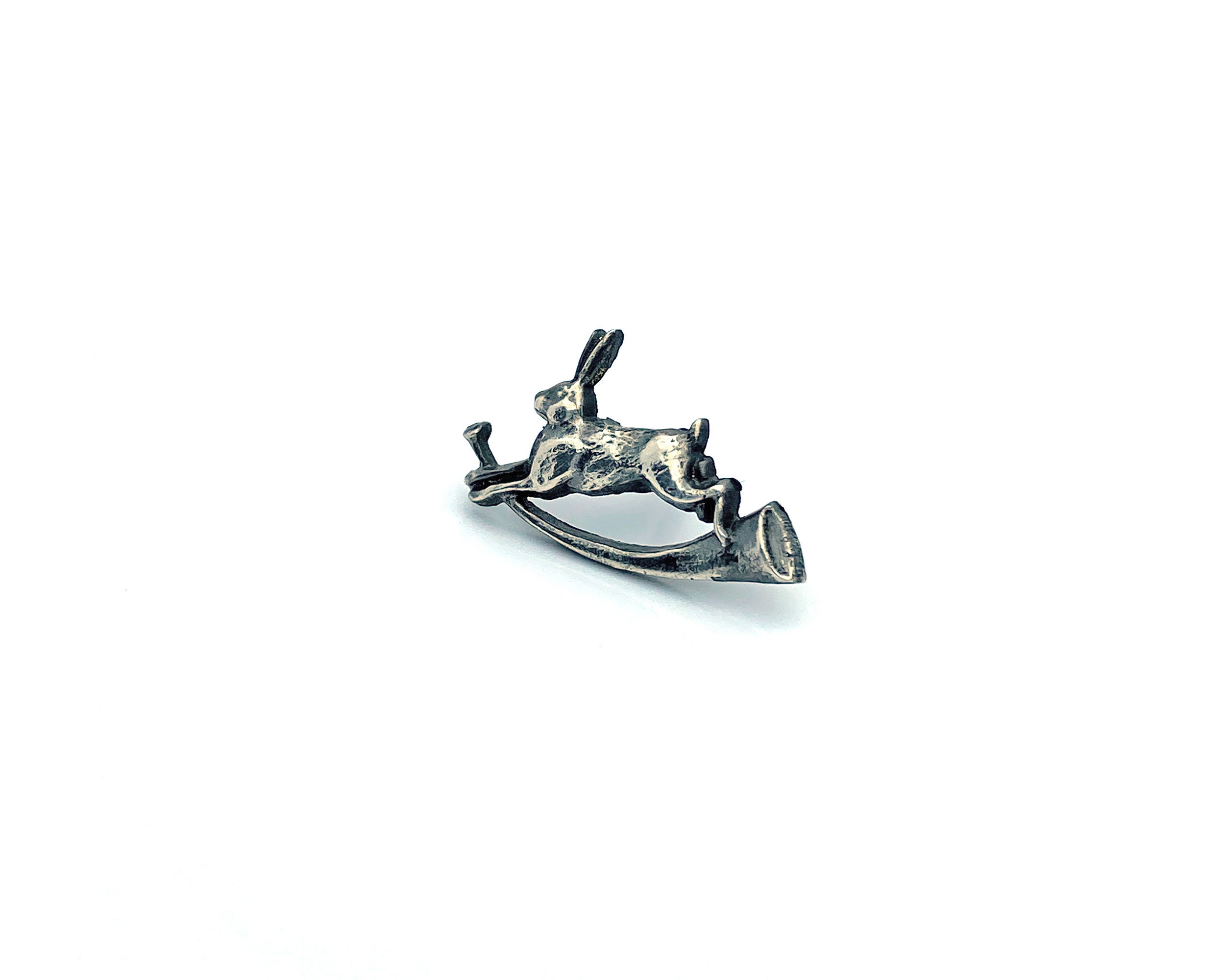 Hare & Horn Lapel Pin, Animal Trophy, Silver Hare Pin, Tie Pin for Men ...