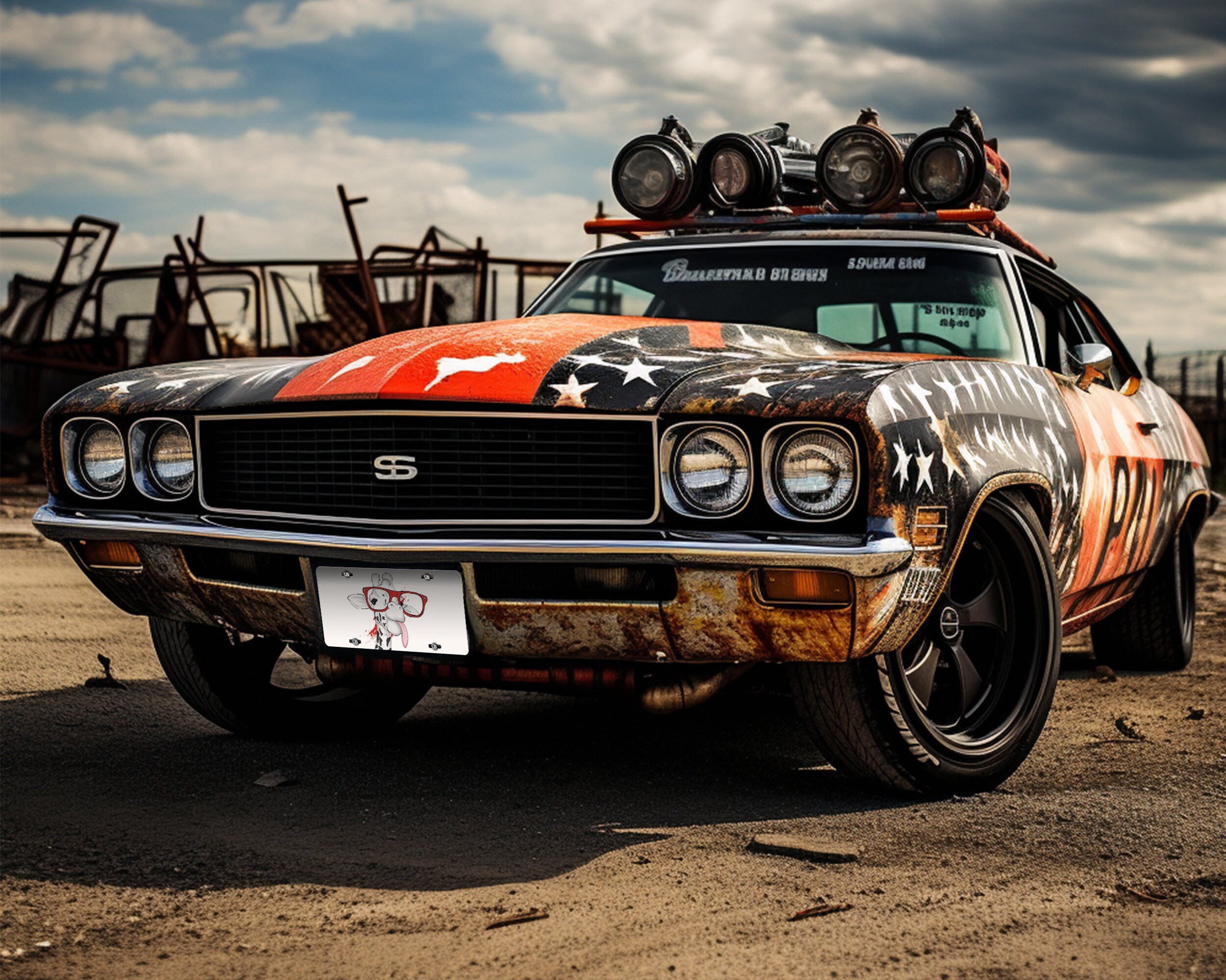 Giraffe License Plate Number, Sublimation Car Tag, Front Plate for ...