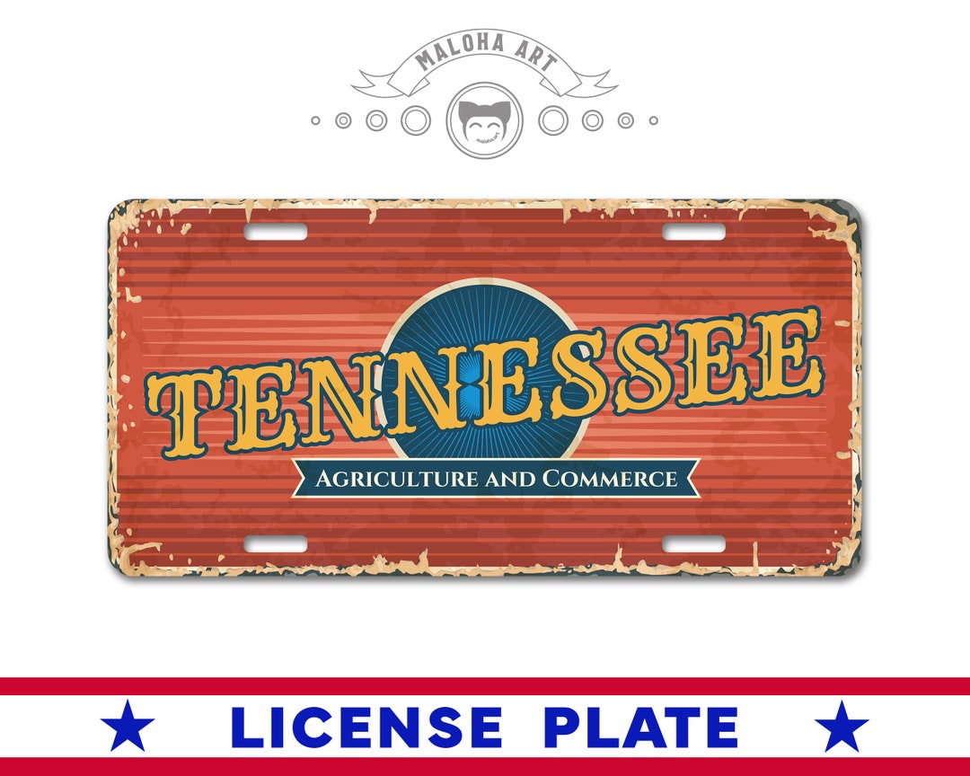 Tennessee State License Plate Number, Sublimation Car Tag, Front Plate ...