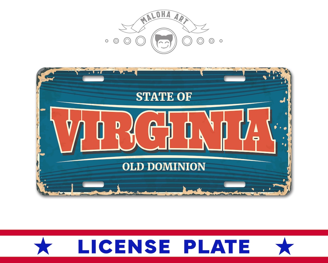 Virginia State License Plate: Sublimation Car Tag, USA Patriot Gift - Etsy