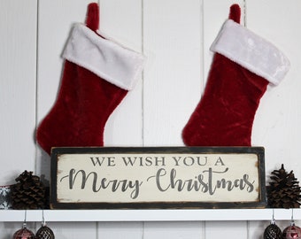 We Wish You A Merry Christmas Sign - Etsy