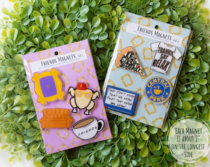 Friends Magnet Set/ White Greyhound/ Friends Themed Gift/ Friends Frame ...