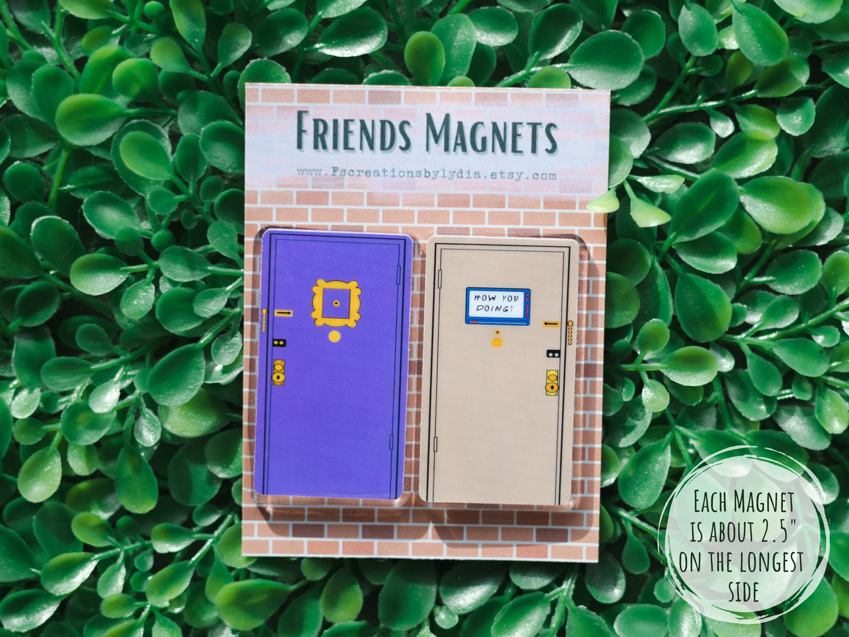 Friends Theme 2 Pack Fridge Magnets the Doors Monicas - Etsy