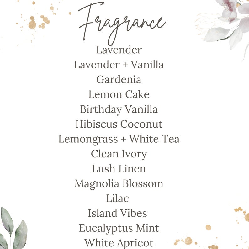 Bridal Shower Personalized Candle Favors Blush Floral Etsy