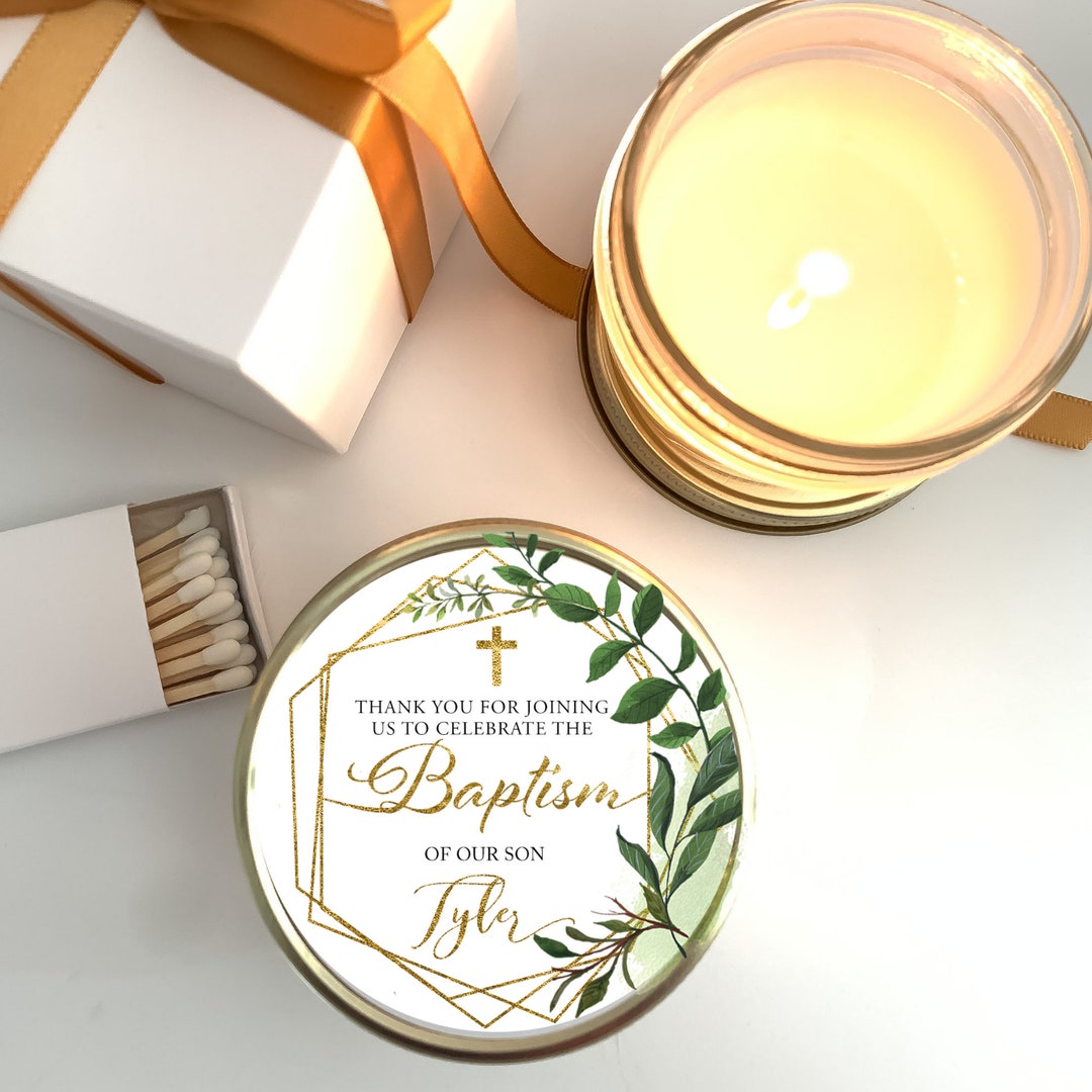 Floral Baptism Candles | Baby Dedication Gift- - Etsy
