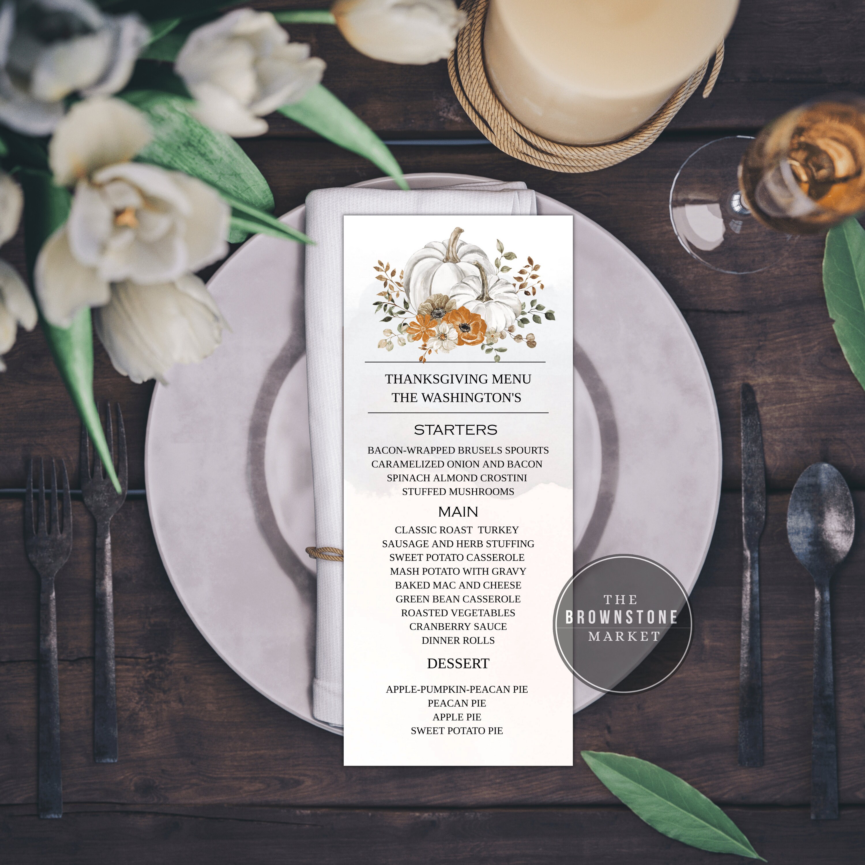 Thanksgiving Editable Menu Templates Fall Printable, Editable Menu ...