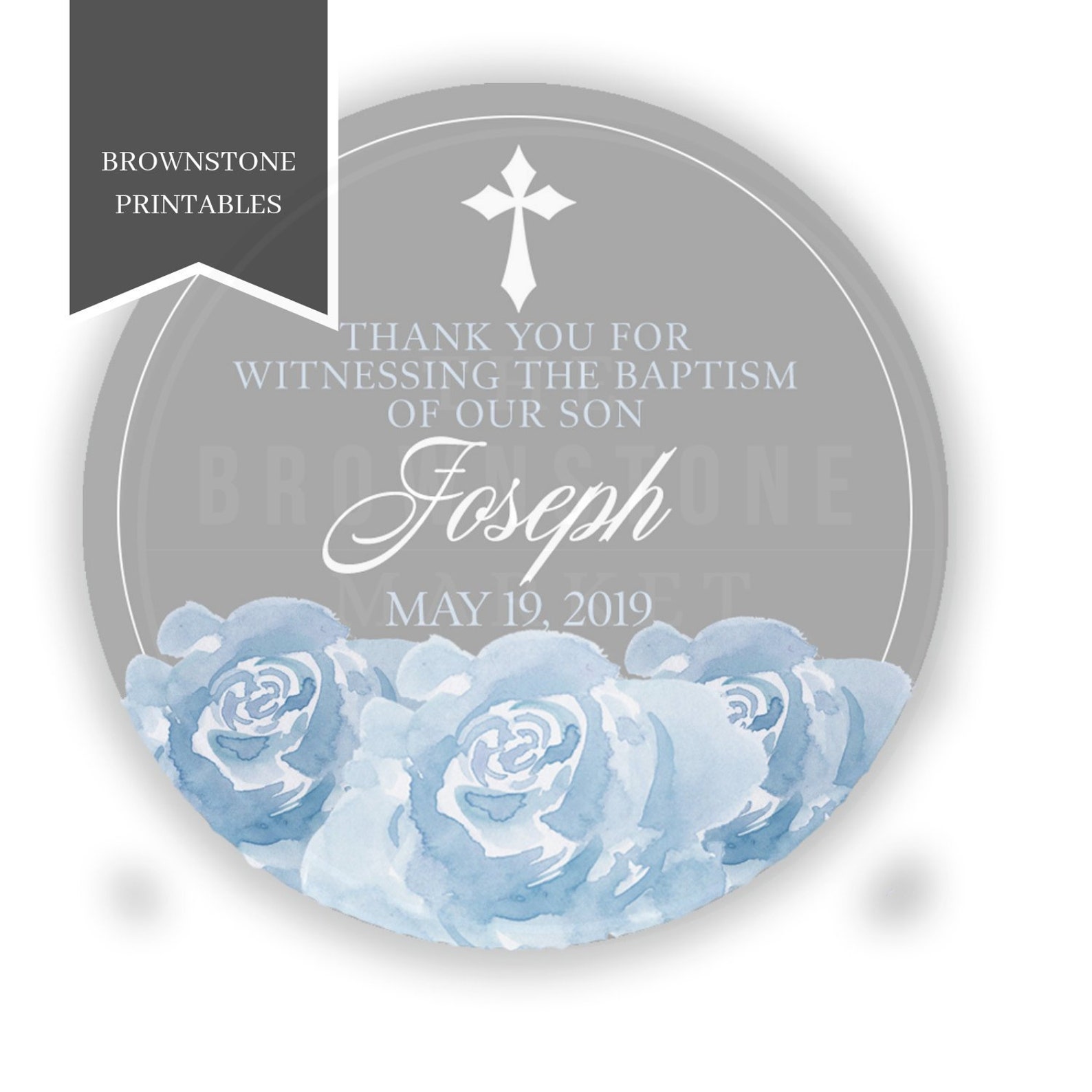 Baptism Stickers Favor Label Baby Dedication Stickers Boy - Etsy