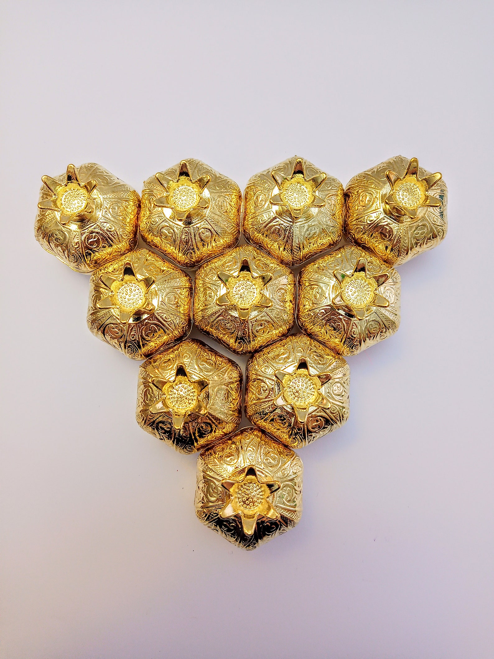 Gold Promegranate Boxes| Gold Trinkets |wedding Favors|gold Favors ...