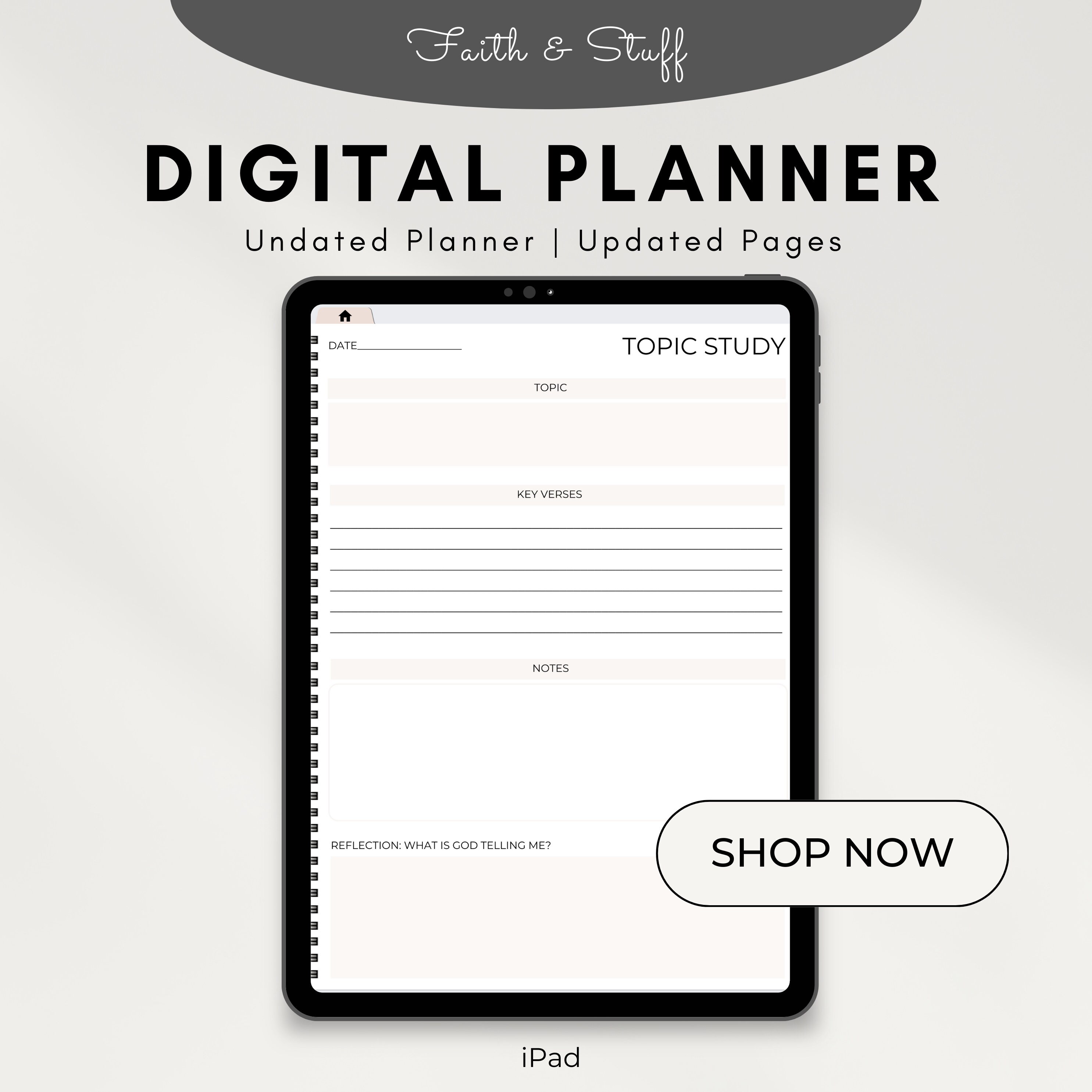 Digital Faith Planner, Bible Study, Christian Journal - Etsy