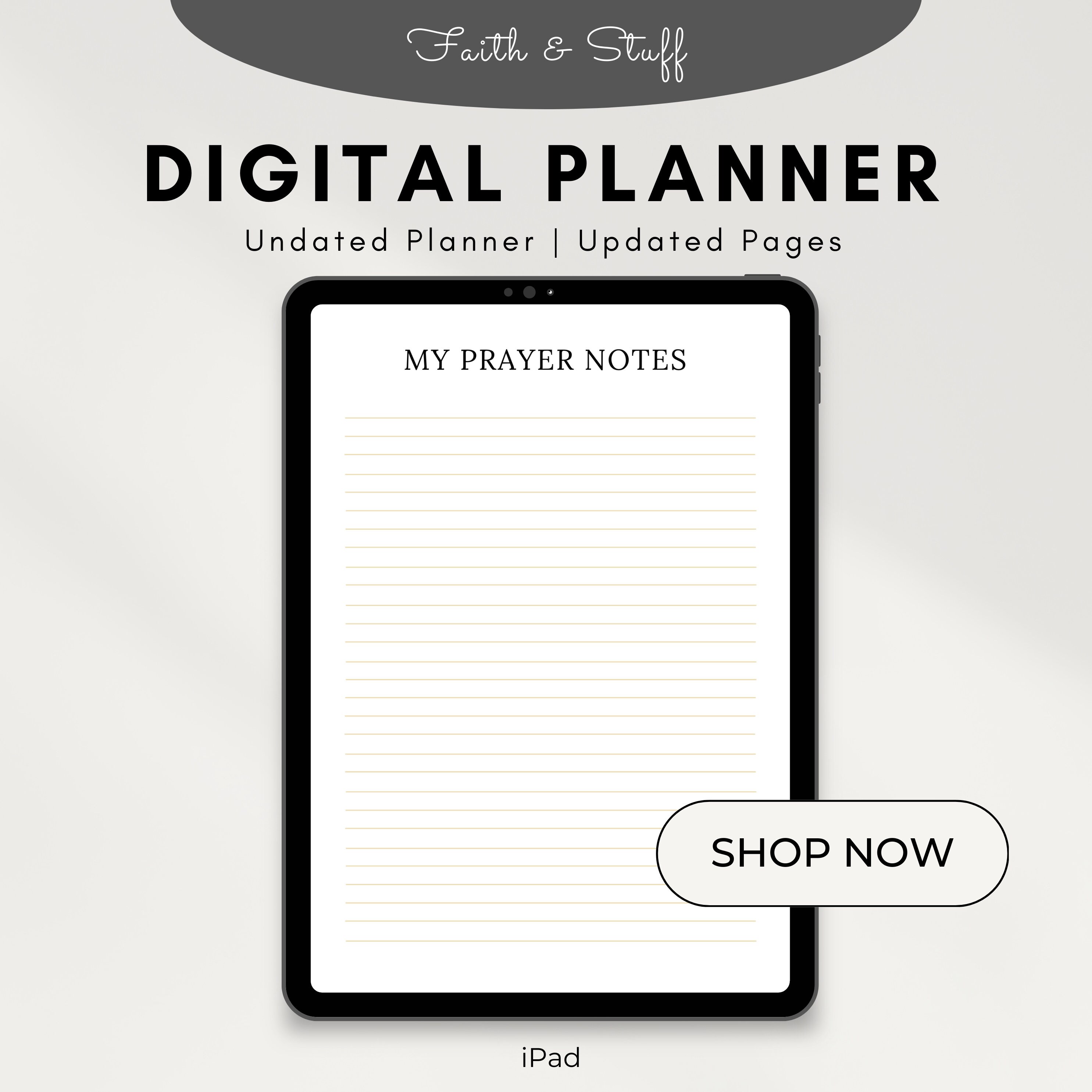 Digital Faith Planner, Bible Study, Christian Journal - Etsy